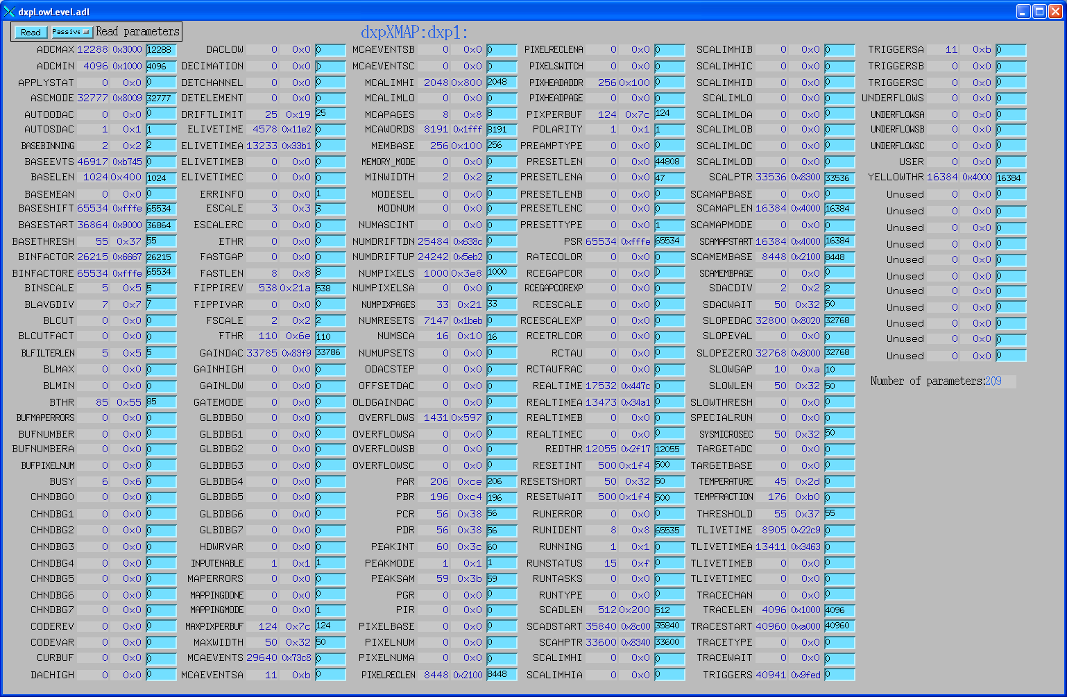 DXP - EPICS software for XIA Digital Signal Processing Systems